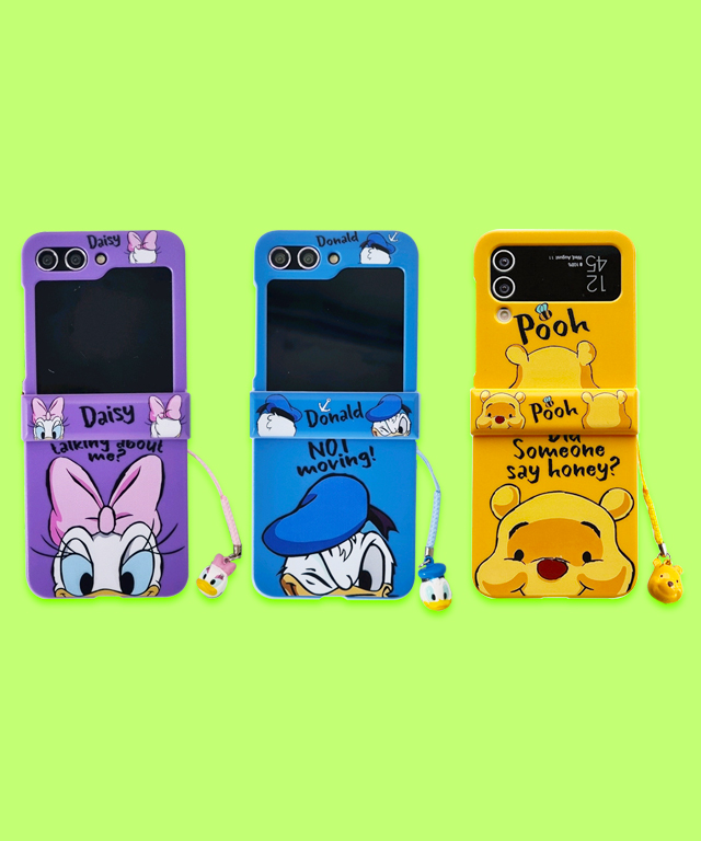 삼성 갤럭시 Z플립5 Z플립4 Z플립3 슬림 하드 힌지 풀커버 귀여운 도날드덕 데이지덕 커플 캐릭터 키링 지플립5 지플립4 지플립3 제트플립5 제트플립4 제트플립3 케이스